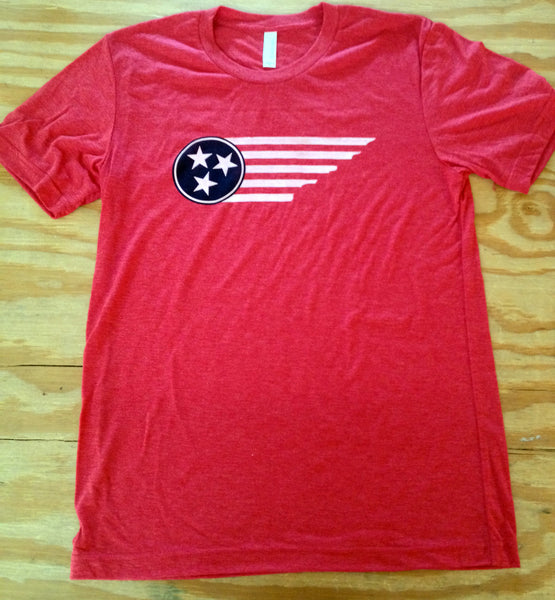Tennessee state and Tri star design, flag style – Circa Wear